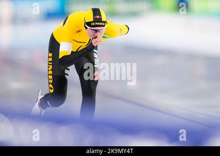 HEERENVEEN, NETHERLANDS - OCTOBER 29: Merel Conijn of Team Jumbo Visma ...