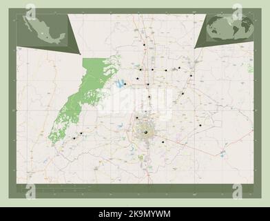 Aguascalientes, state of Mexico. Open Street Map Stock Photo - Alamy