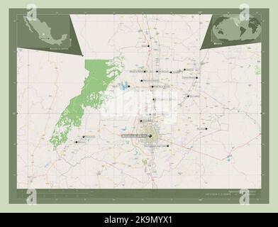Aguascalientes, state of Mexico. Open Street Map Stock Photo - Alamy