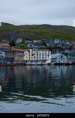 Honningsvag, Norway, 13 August 2022: The harbor of Honningsvag ...