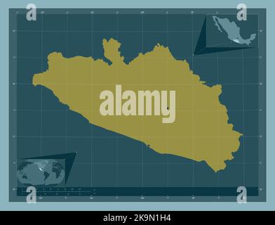 Guerrero, state of Mexico. Solid color shape Stock Photo - Alamy