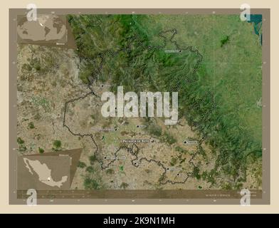 Hidalgo, state of Mexico. High resolution satellite map Stock Photo - Alamy
