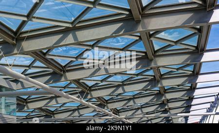 Details of structural elements for a glass roof construction Stock ...