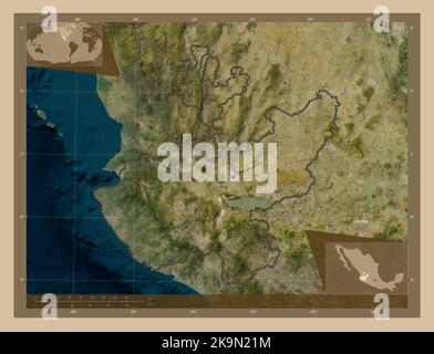 Jalisco, state of Mexico. Low resolution satellite map Stock Photo - Alamy