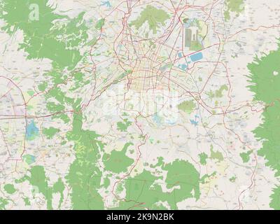 Ciudad de Mexico, city of Mexico. Open Street Map. Locations of major ...