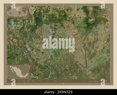 Morelos, state of Mexico. High resolution satellite map Stock Photo - Alamy