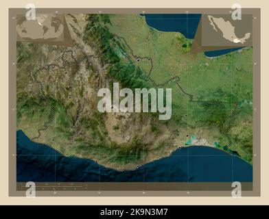 Oaxaca, state of Mexico. High resolution satellite map Stock Photo - Alamy