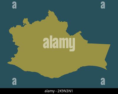 Oaxaca, state of Mexico. Solid color shape. Locations and names of ...