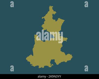 Puebla, state of Mexico. Solid color shape. Locations and names of ...