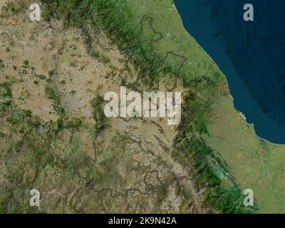 Puebla, state of Mexico. High resolution satellite map. Locations and ...