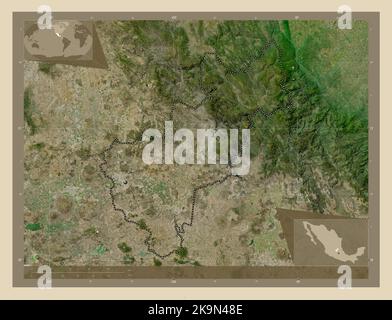 Queretaro, state of Mexico. High resolution satellite map Stock Photo ...