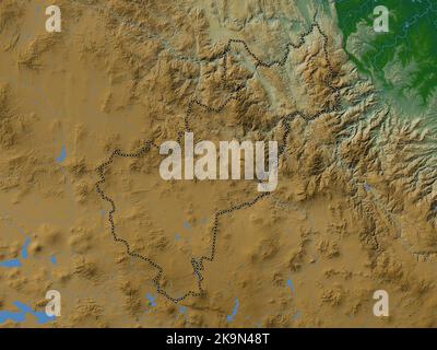 Queretaro, state of Mexico. Elevation map colored in wiki style with ...