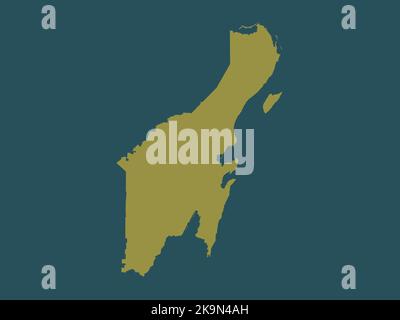 Quintana Roo, state of Mexico. Solid color shape. Locations and names ...
