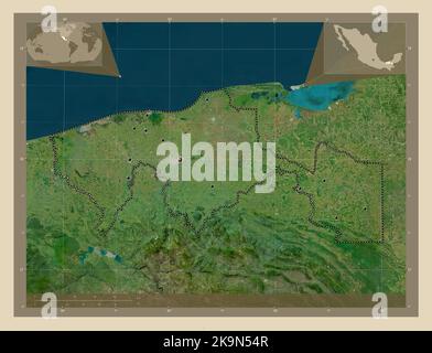 Tabasco, state of Mexico. High resolution satellite map Stock Photo - Alamy