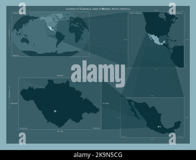 Mexico, state of Mexico. Diagram showing the location of the region on ...