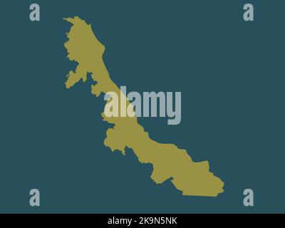 Veracruz, state of Mexico. Solid color shape. Locations of major cities ...
