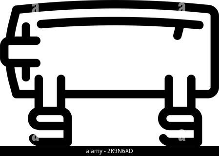 luggage drypack motorcycle accessory line icon vector illustration ...