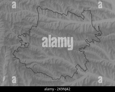 Calarasi, district of Moldova. Grayscale elevation map with lakes and ...