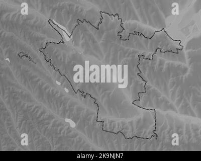 Chisinau, city of Moldova. Grayscale elevation map with lakes and ...