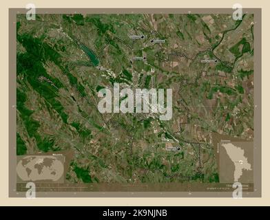 Chisinau, city of Moldova. High resolution satellite map Stock Photo ...