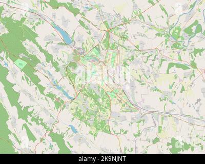 Chisinau, city of Moldova. Open Street Map. Locations and names of ...