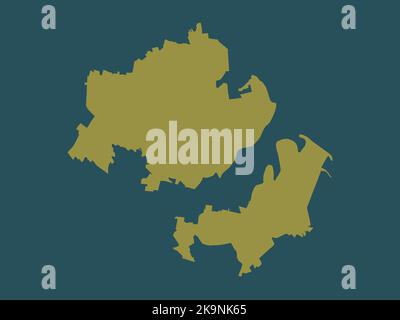 Criuleni, district of Moldova. Solid color shape. Locations and names ...