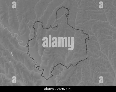 Edinet, district of Moldova. Grayscale elevation map with lakes and ...