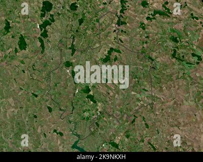 Edinet, district of Moldova. High resolution satellite map. Corner ...