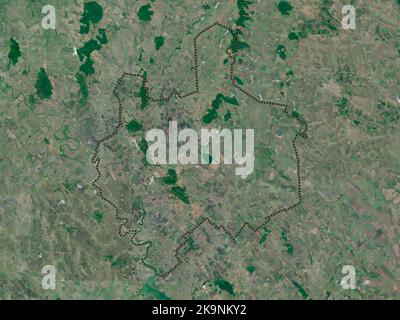 Edinet, district of Moldova. Low resolution satellite map. Locations ...
