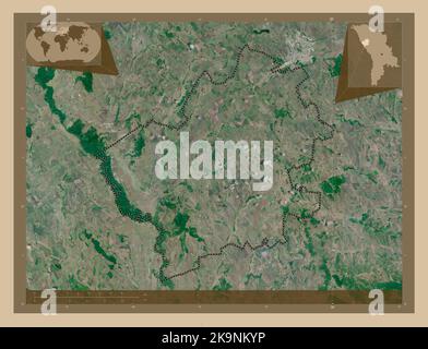 Falesti, district of Moldova. Low resolution satellite map Stock Photo ...