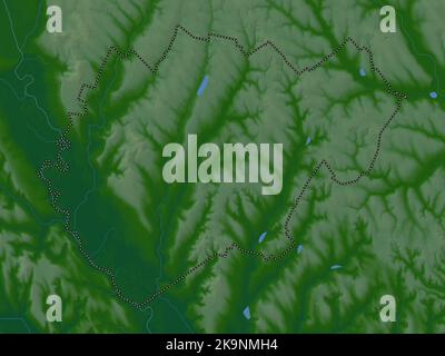 Glodeni, district of Moldova. Elevation map colored in wiki style with ...