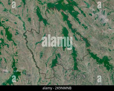 Hincesti, district of Moldova. Low resolution satellite map. Corner ...
