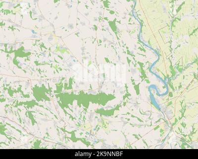 Orhei, district of Moldova. Open Street Map. Locations and names of ...