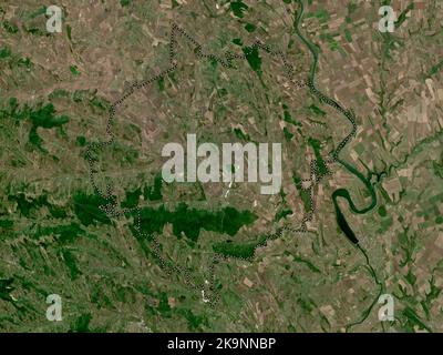 Orhei, district of Moldova. High resolution satellite map. Locations ...