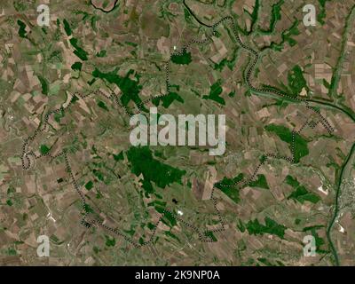 Soldanesti, district of Moldova. Low resolution satellite map ...