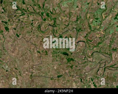 Soroca, district of Moldova. High resolution satellite map. Corner ...