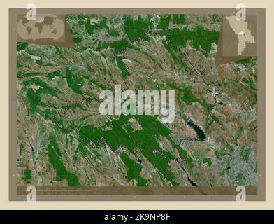 Straseni, district of Moldova. High resolution satellite map Stock ...