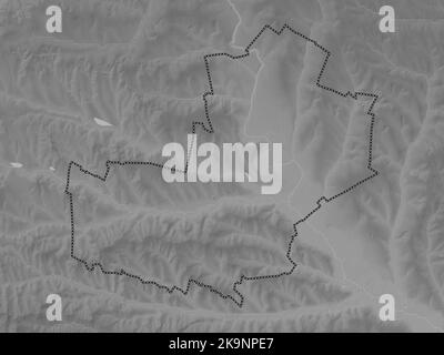 Telenesti, district of Moldova. Grayscale elevation map with lakes and ...