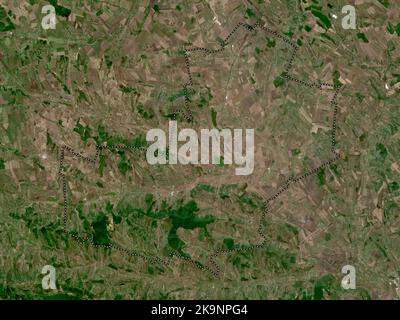 Telenesti, district of Moldova. Low resolution satellite map. Locations ...