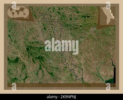 Transnistria, territorial unit of Moldova. Low resolution satellite map ...