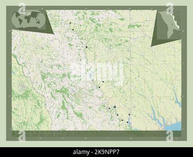 Transnistria, territorial unit of Moldova. Open Street Map. Corner ...