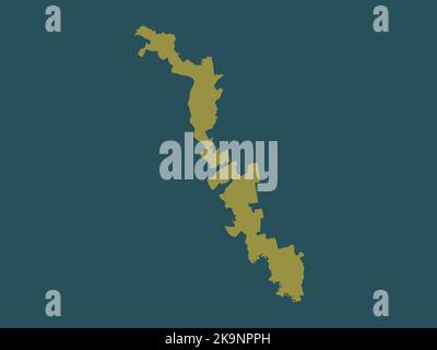 Transnistria, territorial unit of Moldova. Solid color shape. Locations ...