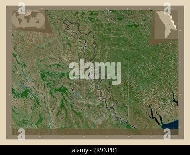 Transnistria, territorial unit of Moldova. High resolution satellite ...