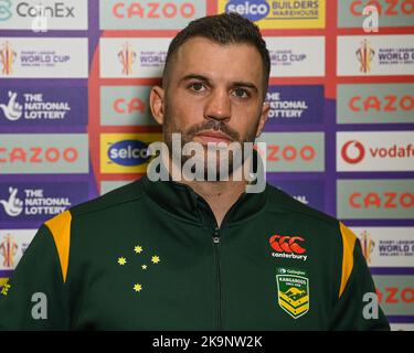 James Tedesco of Australia during pre match warm up ahead of the Rugby ...