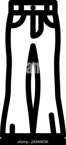 bell bottoms pants clothes line icon vector illustration Stock Vector ...