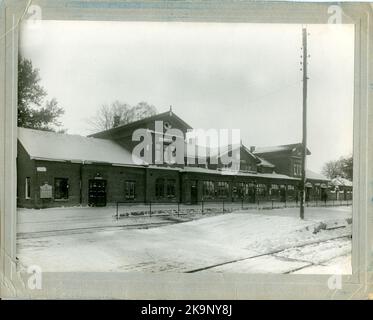 Herrljunga station opened in 1863. First, a small station house was ...