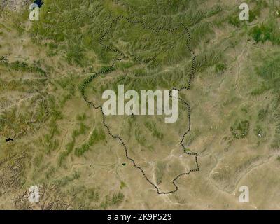 Bulgan, province of Mongolia. Low resolution satellite map. Locations ...