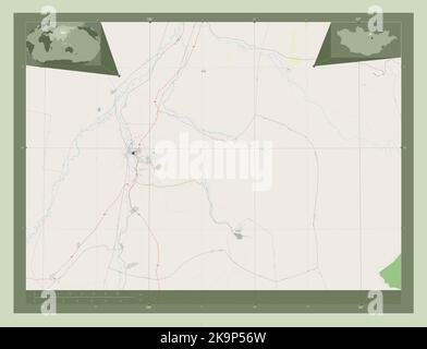 Darhan-Uul, municipality of Mongolia. Open Street Map Stock Photo - Alamy