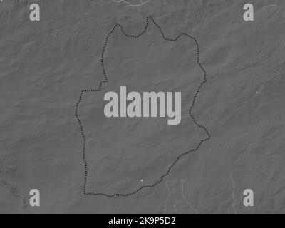 Dornogovi, province of Mongolia. Grayscale elevation map with lakes and ...