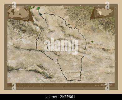 Govi-Altay, province of Mongolia. Low resolution satellite map Stock ...